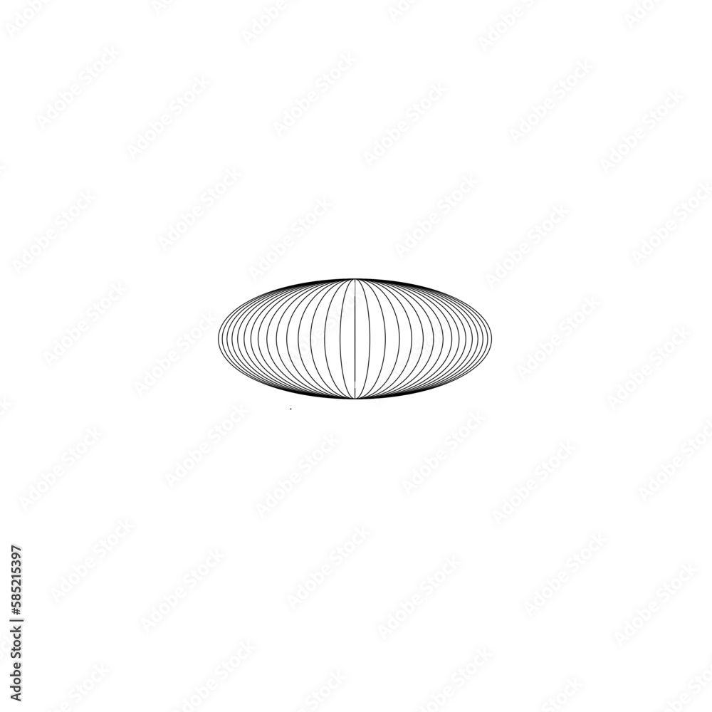 3D oval line design element Stock Vector | Adobe Stock