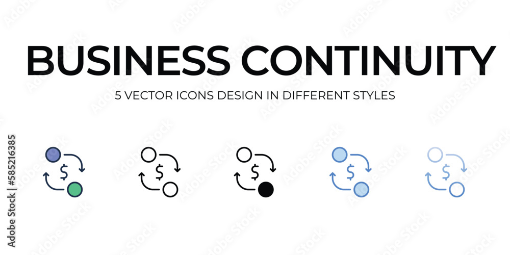 Business Continuity icon. Suitable for Web Page, Mobile App, UI, UX and ...