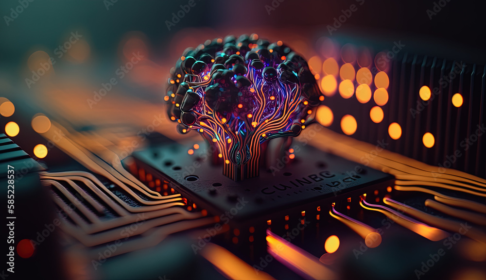 Photo & Art Print Cérebro cibernético: a fusão entre o homem e a ...