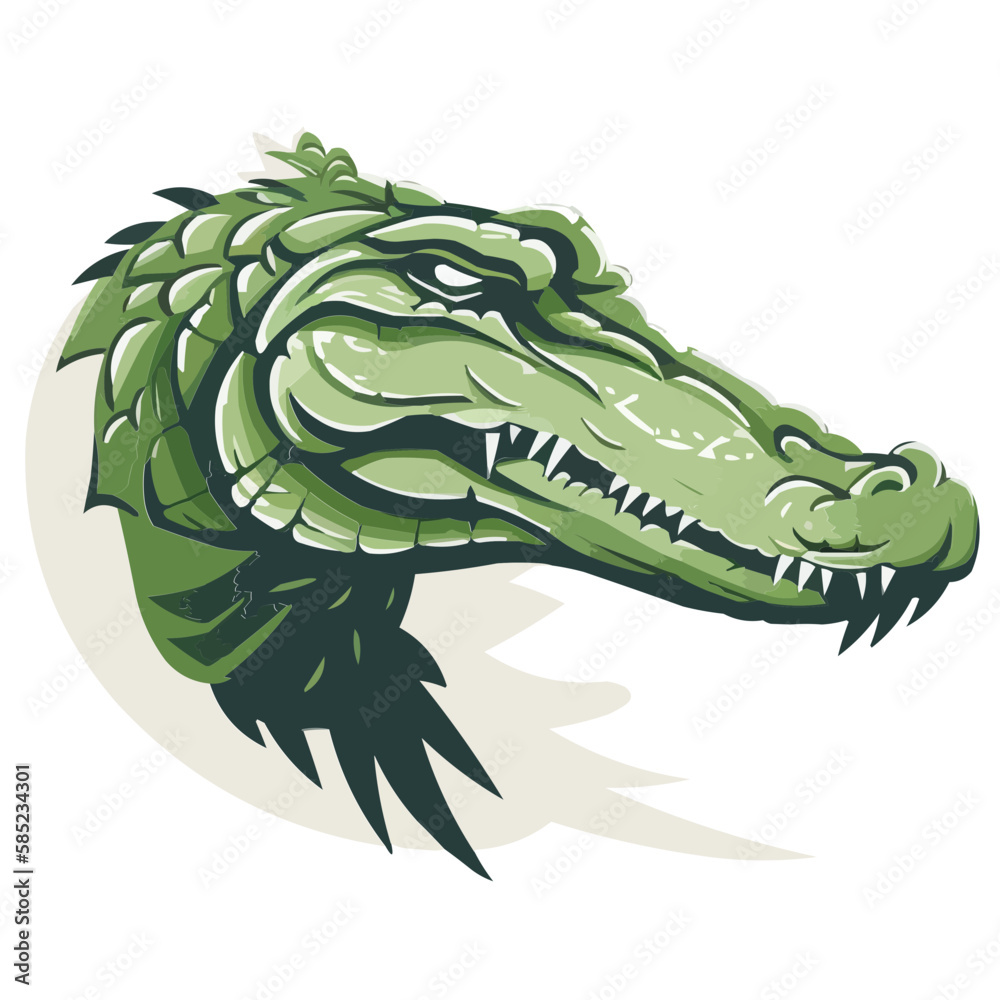 Alligator head logo outline, transparent background Stock Vector ...