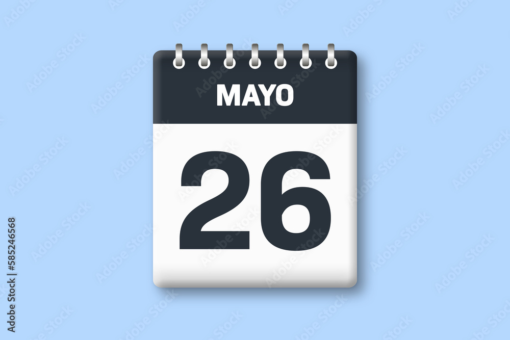 26 de mayo - fecha calendario pagina calendario - vigesimo sexto dia de ...
