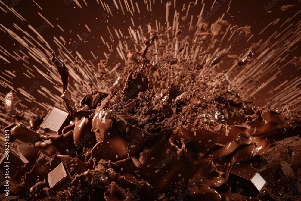 Indulge in the Sweet Chaos of a Chocolate Explosion Background ...