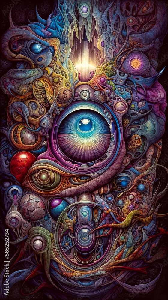 Abstract wallpaper, surreal galactic entity created by AI generative ...