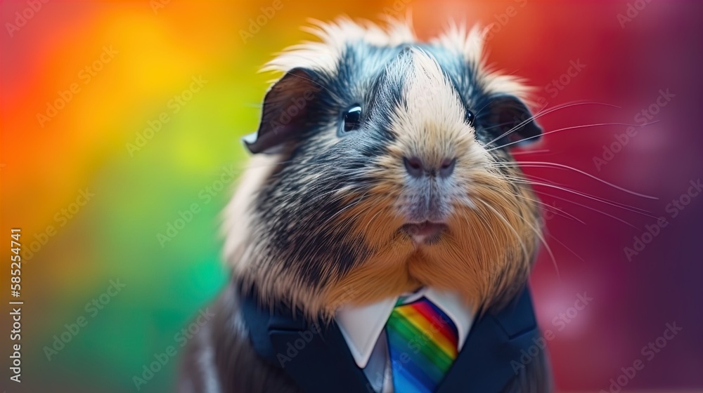 Guinea pig in suit: Studio Shot of a Guinea pig in Business clothes ...