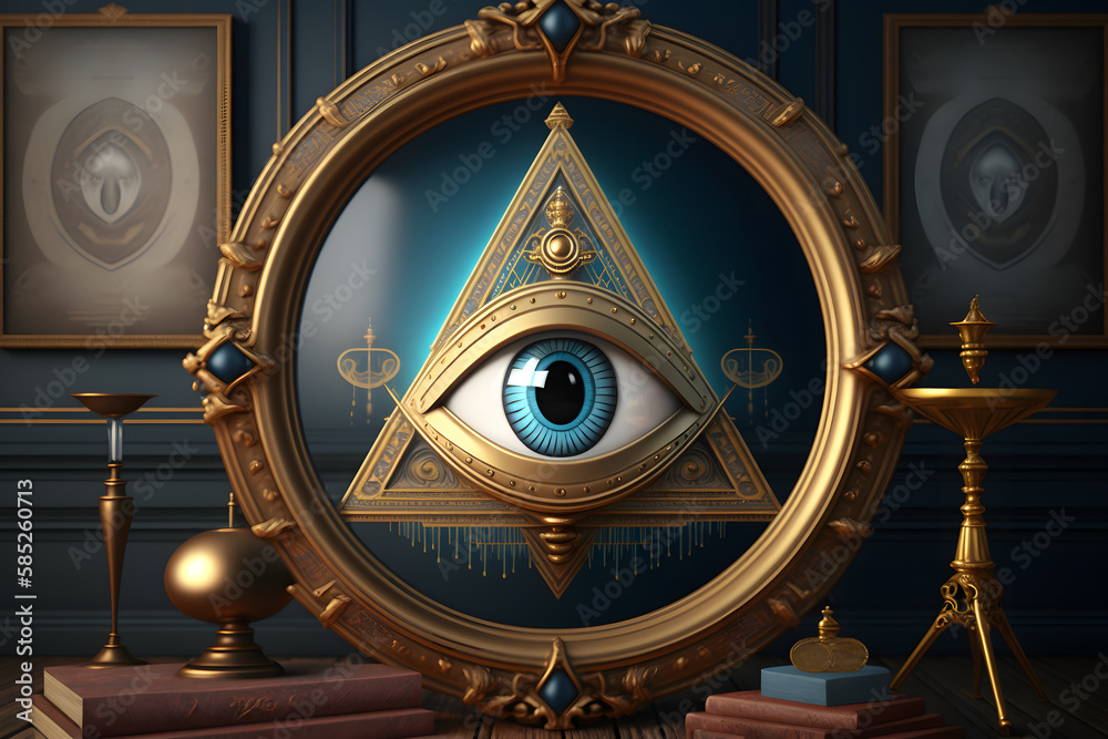 The all-seeing eye, or radiant delta, is a Masonic symbol. Neural ...