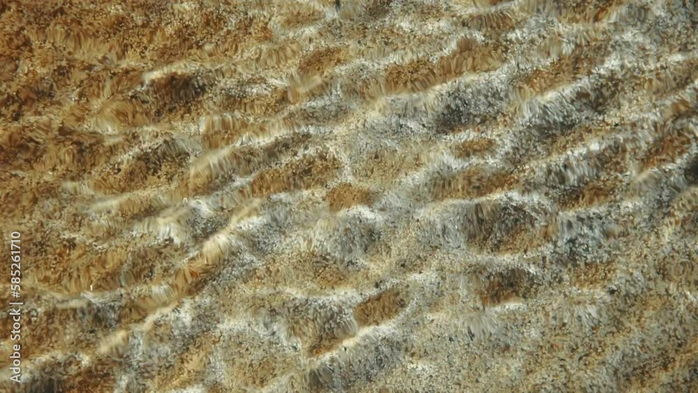 Top down view seabed texture, sea floor beach sand ripple of water ...