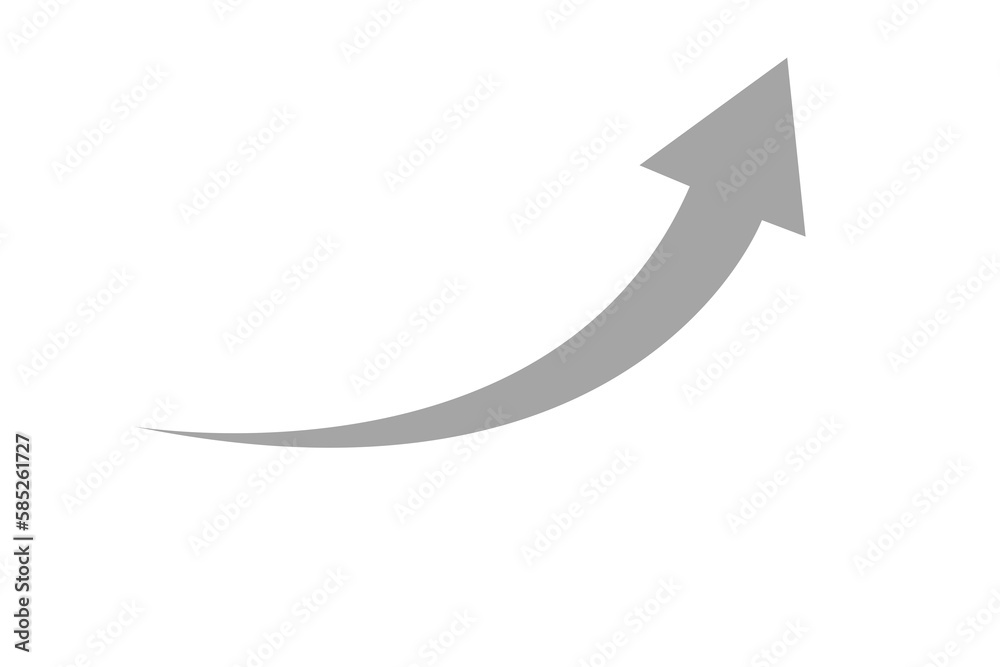 grey curved graph with arrow png file type Stock Photo | Adobe Stock