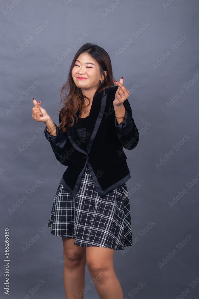 beautiful chinese asian women dressed in formal office wear jackets and ...
