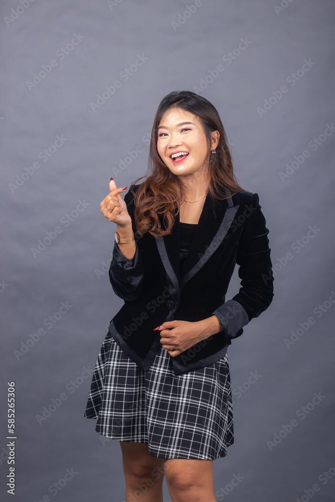 beautiful chinese asian women dressed in formal office wear jackets and ...