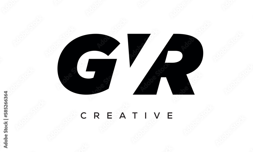 GVR letters negative space logo design. creative typography monogram ...