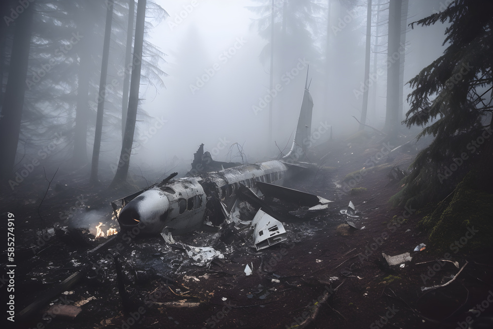 The Unthinkable Horror: Aerial View of a Plane Crash Site Revealing the ...