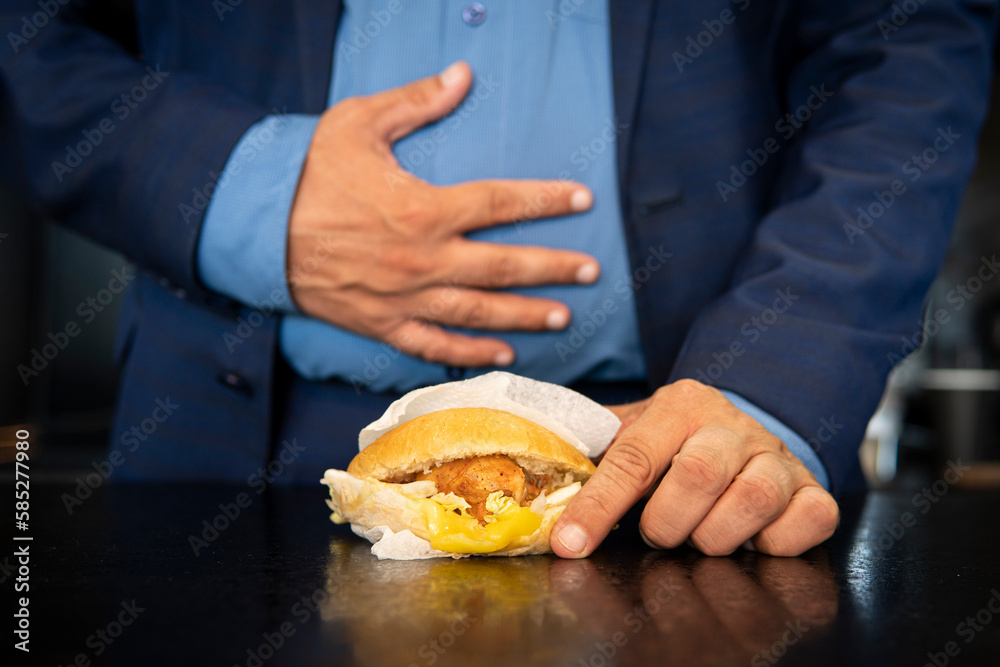 Chronic gastritis or Ulcer. Indigestion of the intestines from poor ...