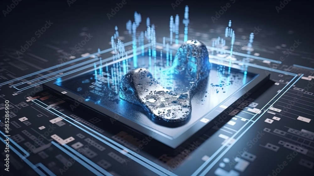 Cyber security: Digital Footprint in the Ground Concept Art in 8K ...