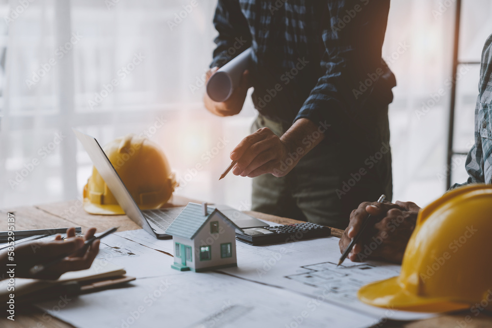 Architectural engineer team meeting house plan writing Housing and work ...