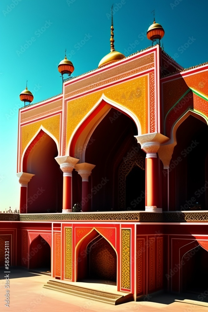 Beautiful Mosque, Mosque on open nature Muslim mosque Muslim place to ...