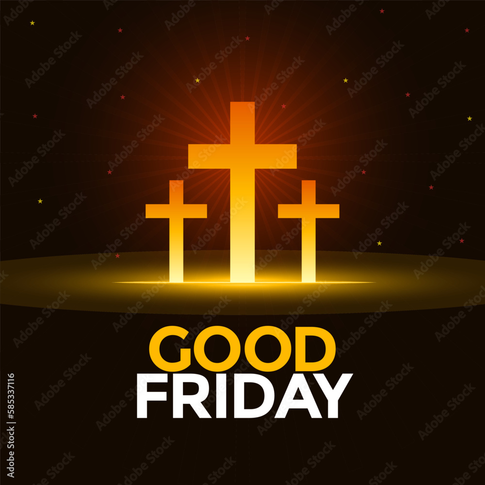 Good Friday vector illustration for christian religious occasions with ...