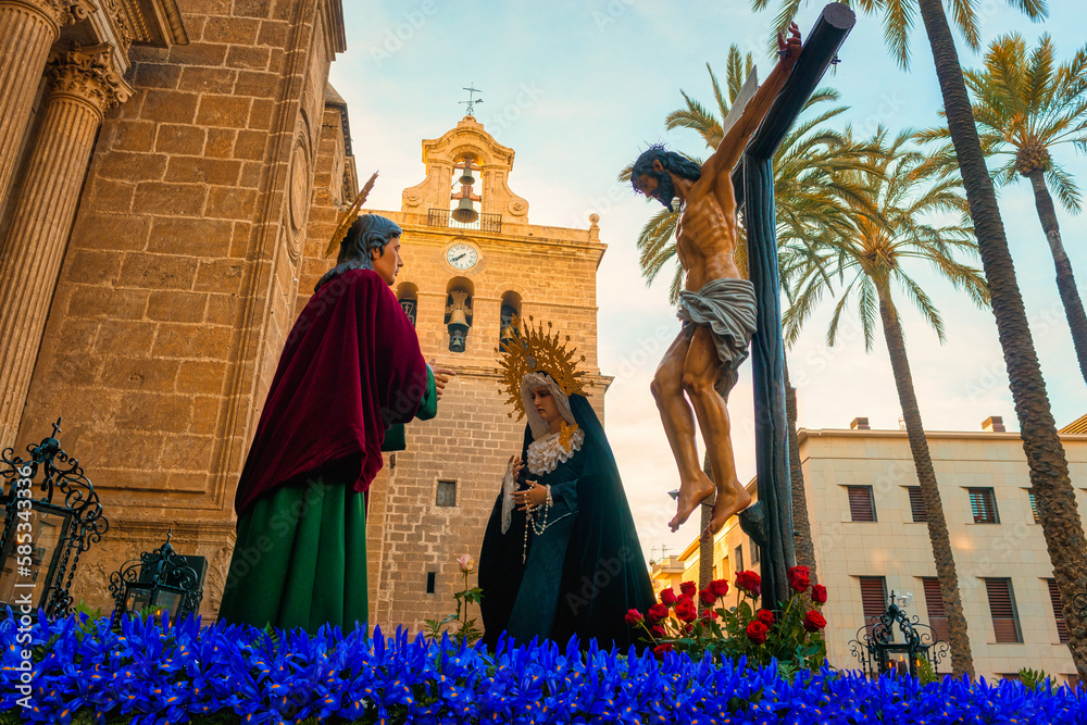 our lady of tears and st. john in holy week mourn the crucified jesus ...
