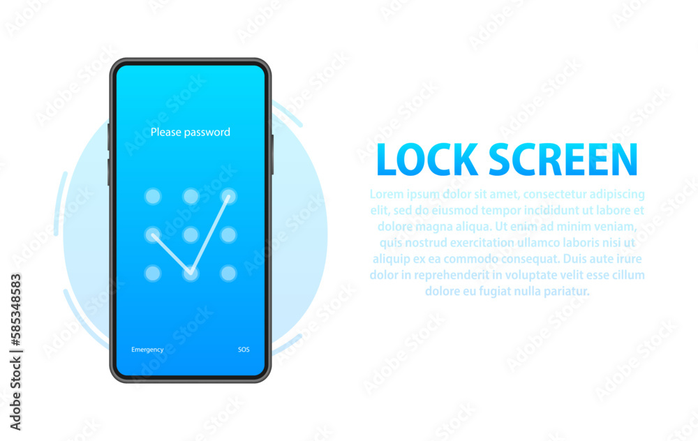 Smartphone with passcode lock screen interface. Protecting Your Smartphone and Personal Data ...