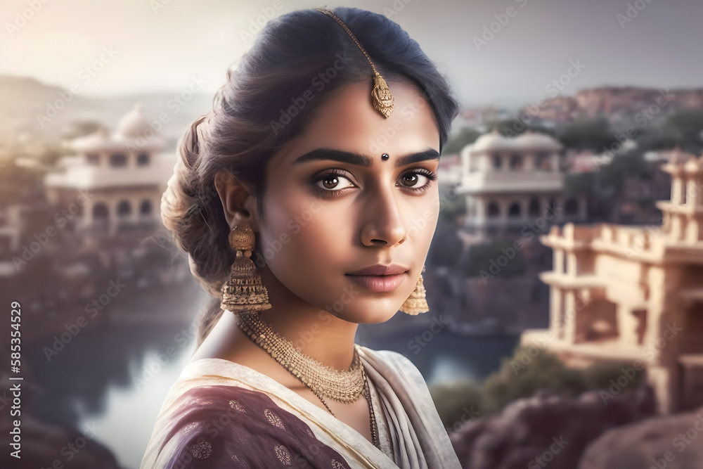 Beautiful Indian Girl Young Hindu Woman Neural Network Ai Generated 8212