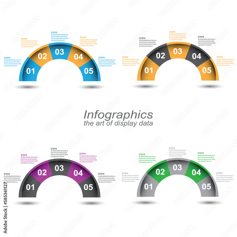 Collection infographic template for modern data visualization and ...