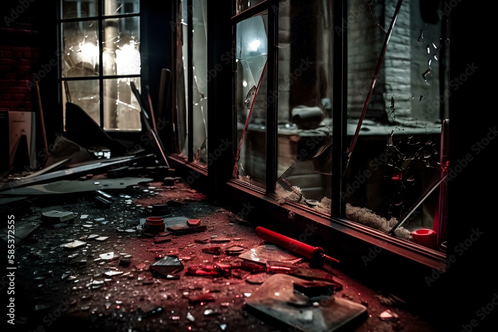 Sinister Crime Scene Unveiled (AI Generated) Stock Illustration | Adobe ...