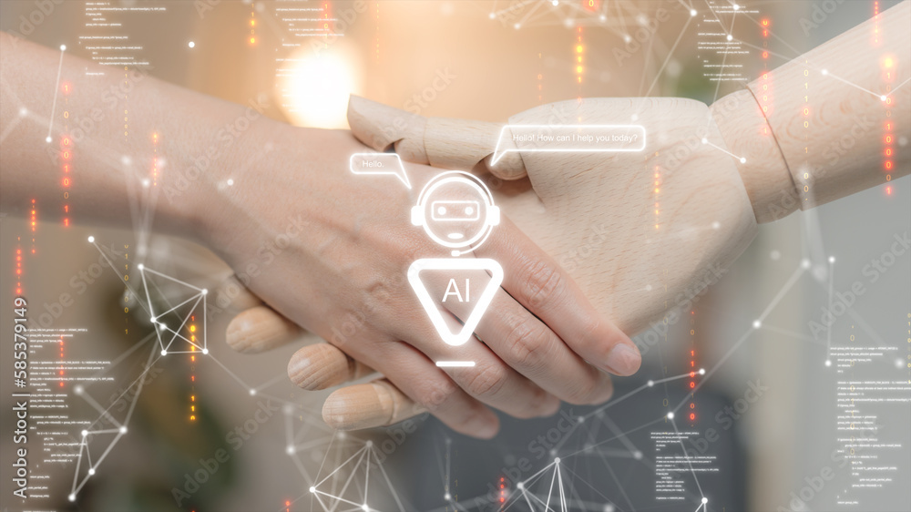 Fotografia do Stock: AI chatbot technology concept, intelligent ...