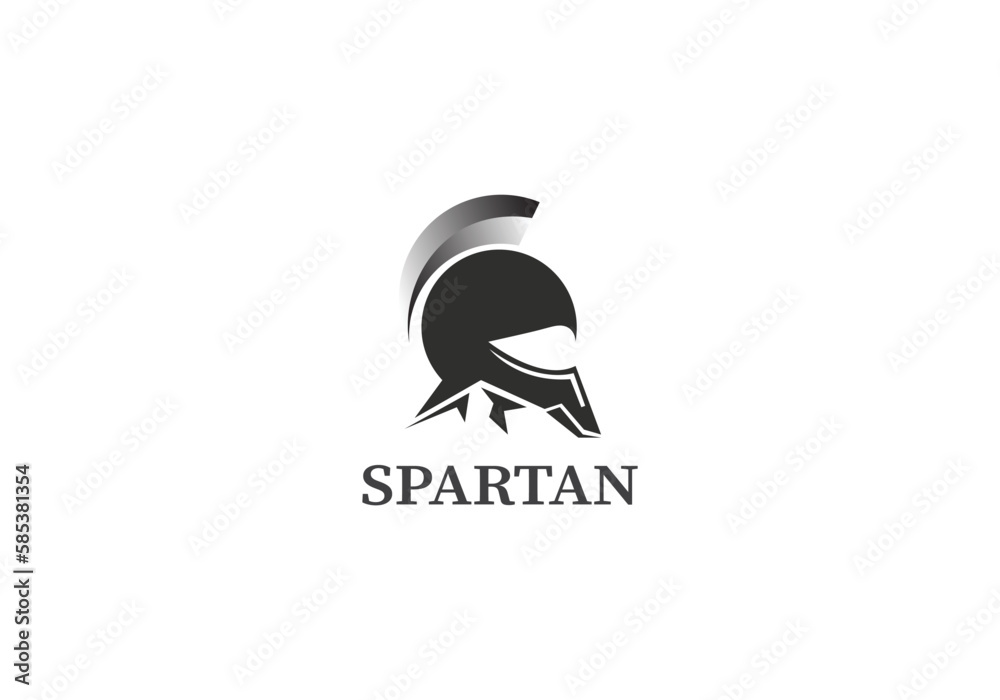 spartan logo design spartan simple creative logo vector spartan black ...