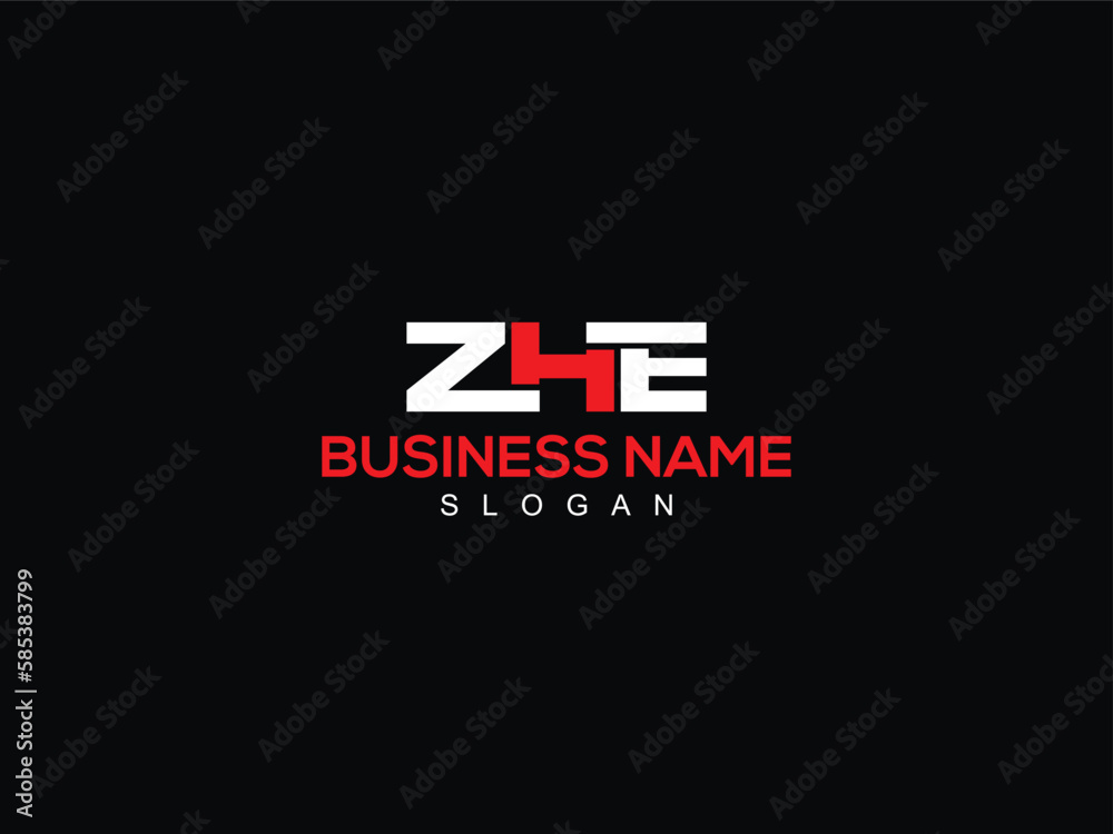 Initial Logo ZHE zh Business Letter, Minimal zhe Logo Design For ...