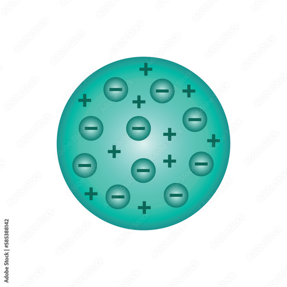 JJ Thomson atomic model diagram. Vector illustration isolated on white background. Stock Vector ...