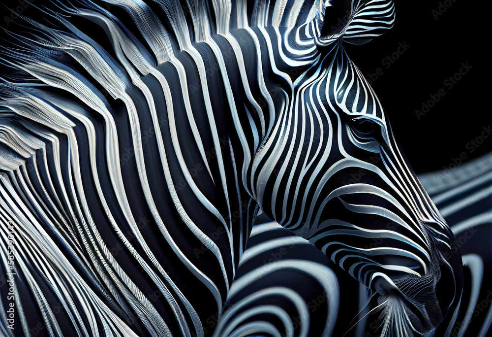 A complex, multi-layered pattern of interlocking shapes that resembles ...