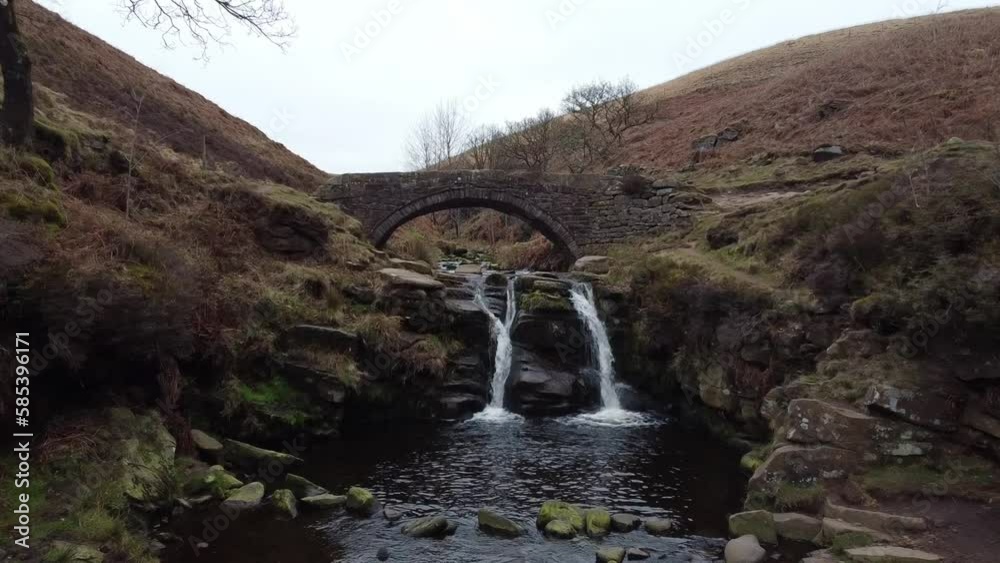 National Park Peak District , Three Shire Heads near Buxton , view from ...
