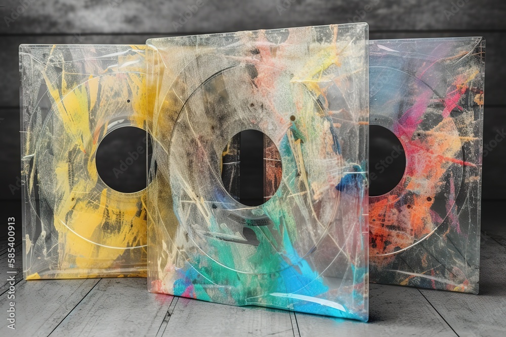 Polyethylene packaging for cd cover, vinyl. Photo with sealed effect ...