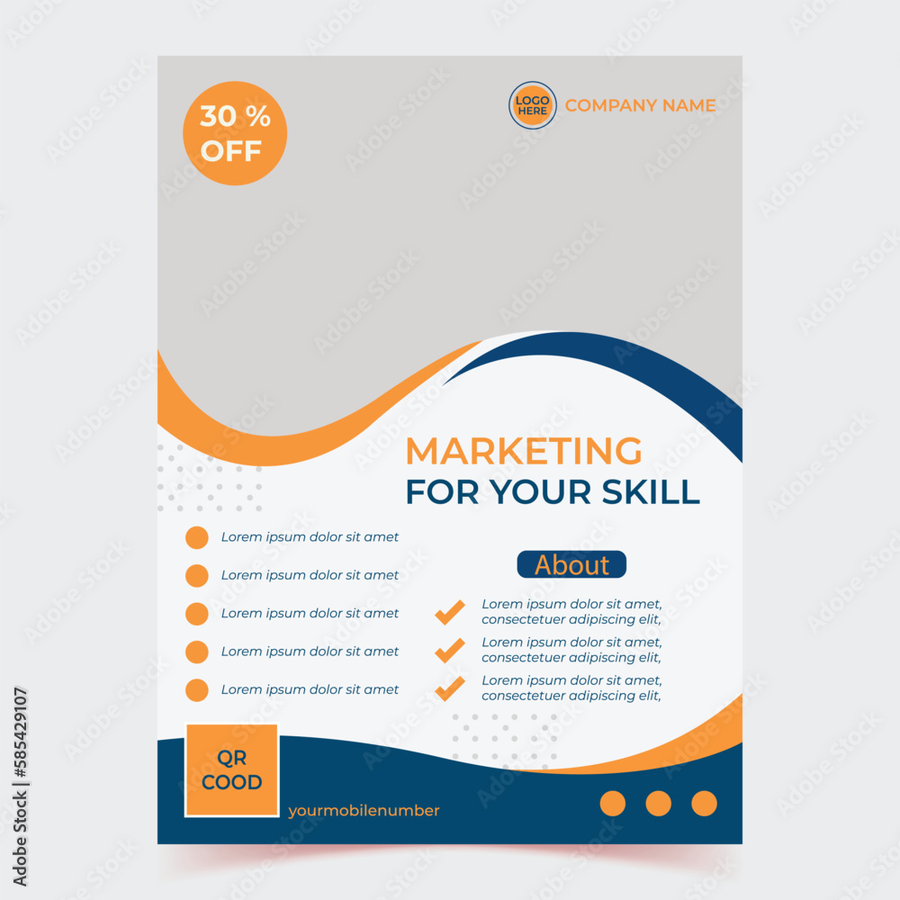 flyer design on your business add, marketing for your skill, a4 size ...