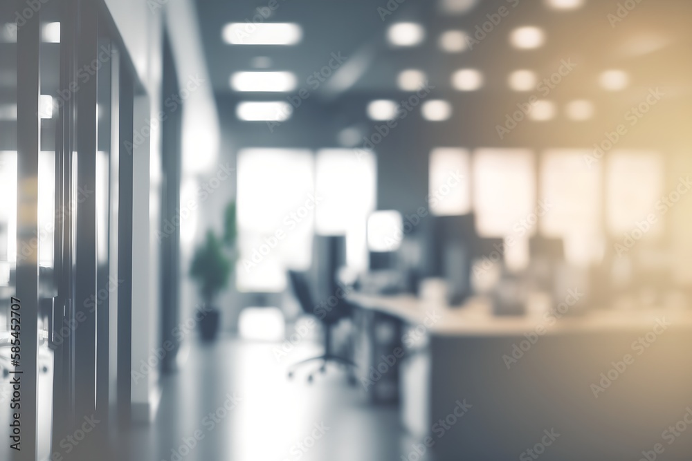 Modern office background, abstract blurred image of high-end office ...