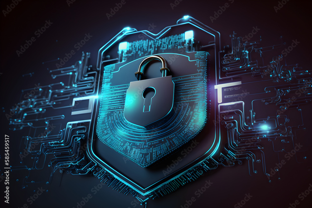 digital door lock as a symbol of cyber security and data storage ...