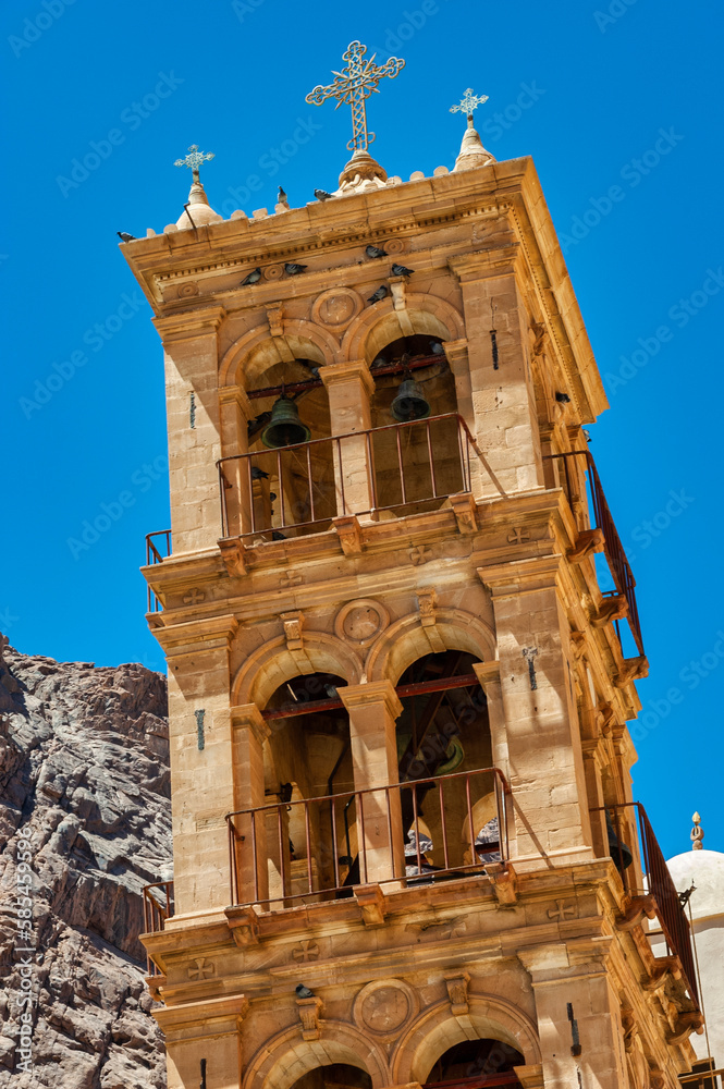 St Catherine's Monastery & Clock Tower, Mount Sinai, Egypt. Location ...