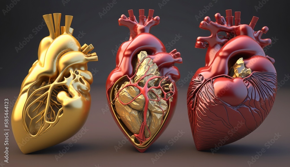 Human Heart, Internal Organ, Heart Shape, Human Heart, Three ...