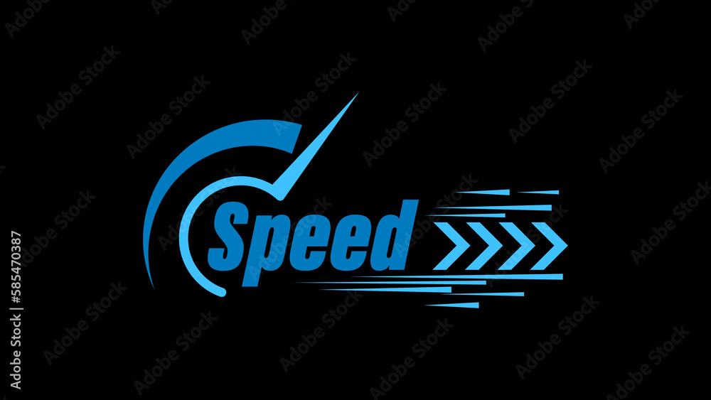 Speed neon sign Speedometer logo. reaching car sticker design ...