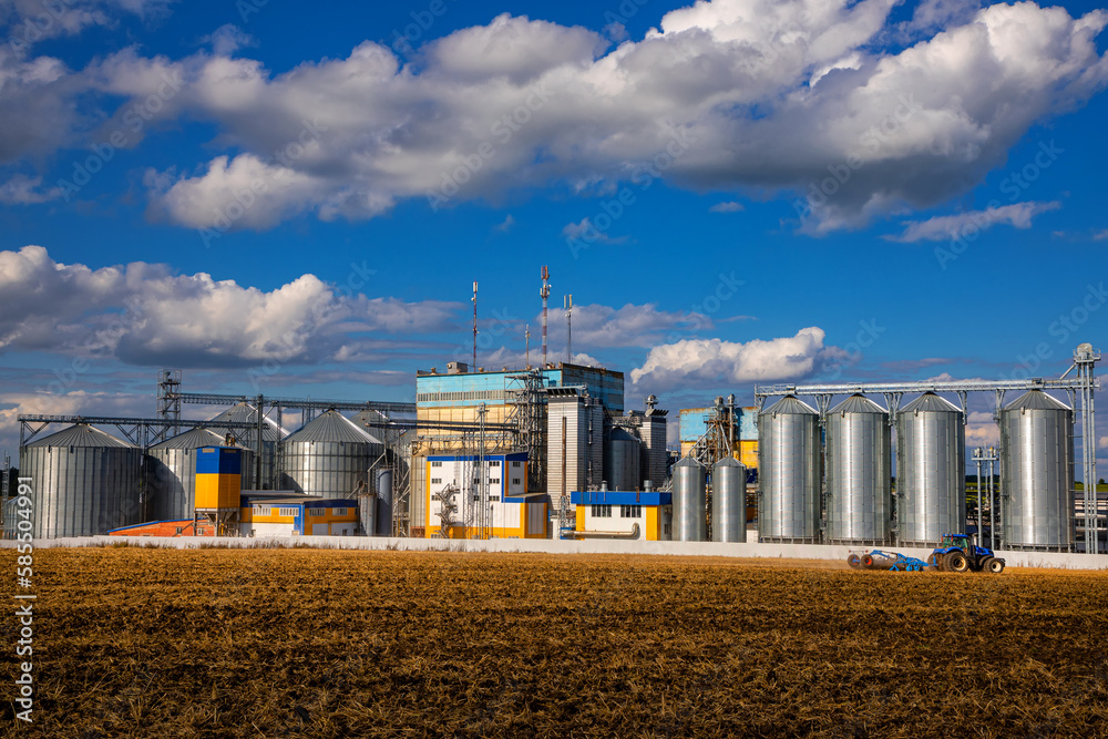 Agricultural Silos. Storage and drying of grains, wheat, corn, soy ...