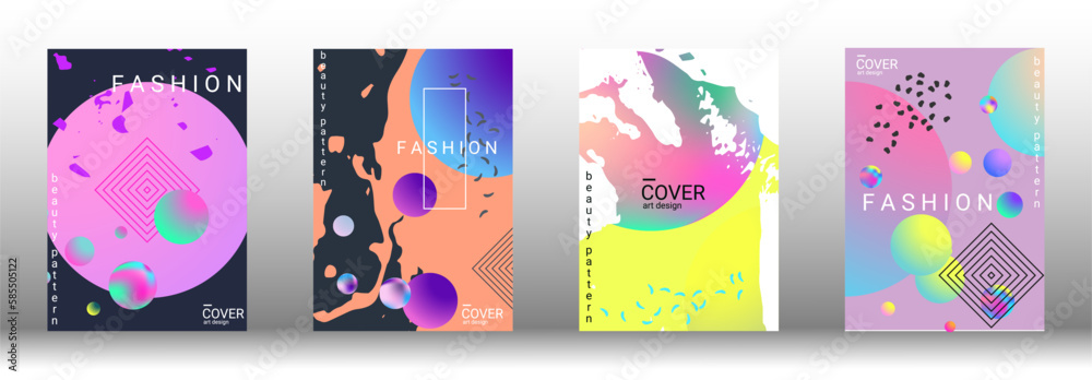 Future futuristic template with abstract forms for banner design ...
