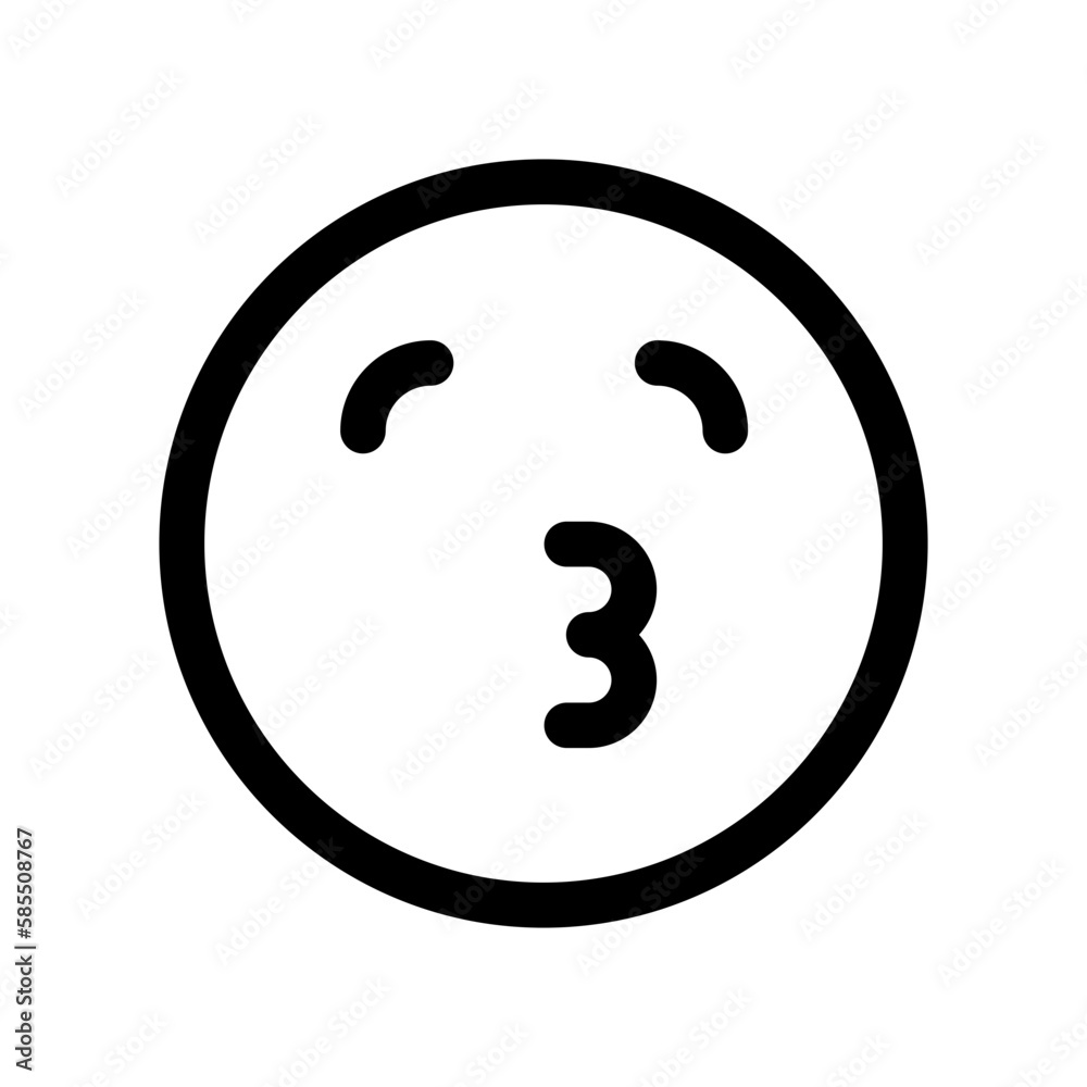 Editable in love, kissy face vector icon. Part of a big icon set family ...