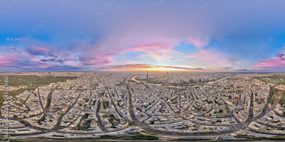 Seamless spherical HDRI aerial panorama 360 degrees for VR virtual ...