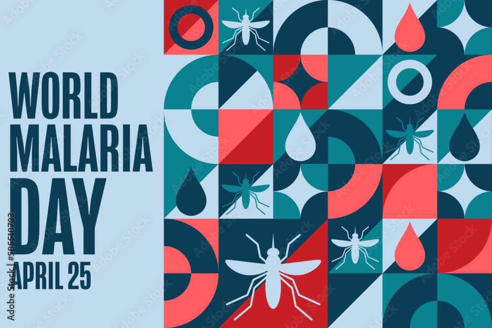 World Malaria Day. April 25. Holiday concept. Template for background ...