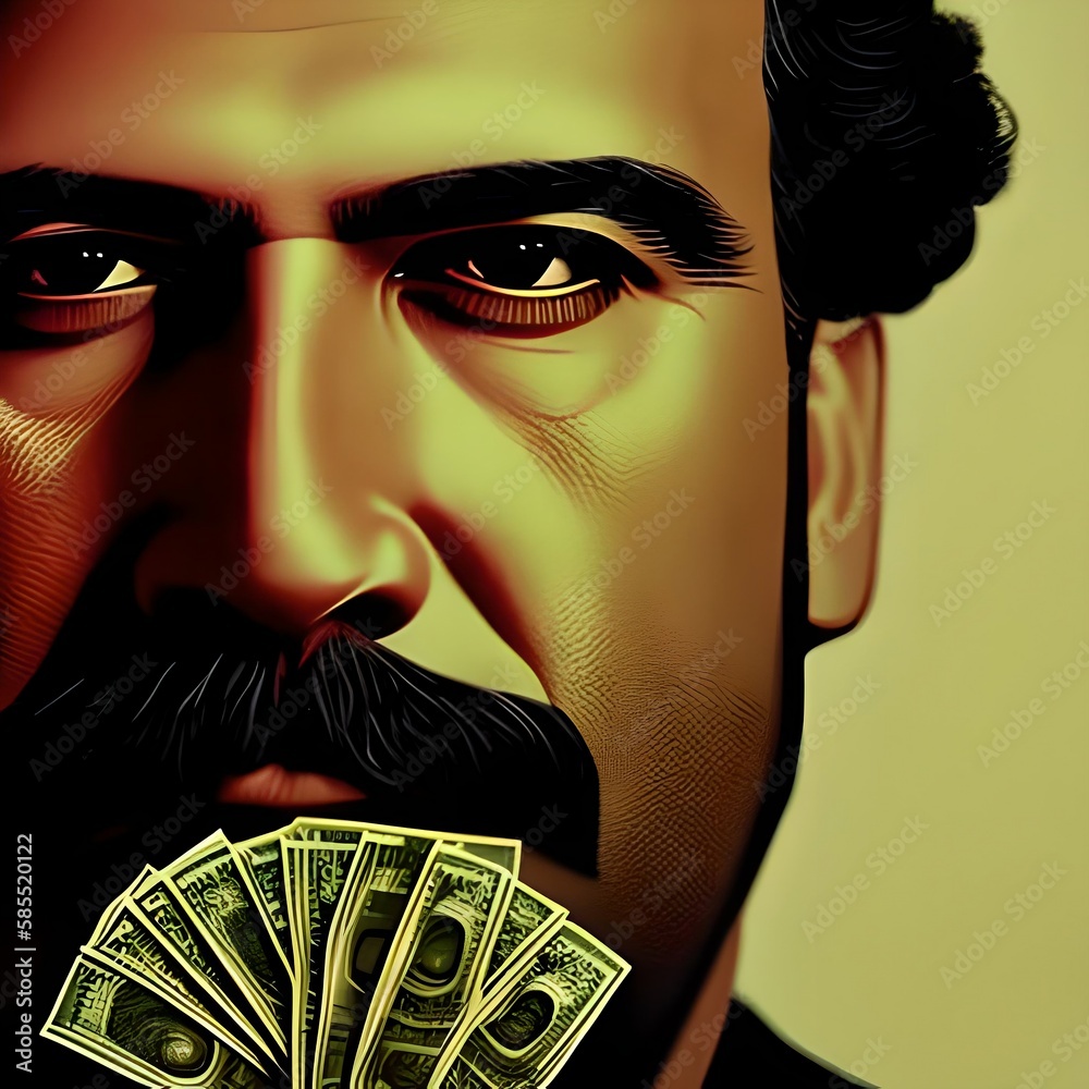 Portrait of Pablo Escobar 3 Stock Illustration | Adobe Stock
