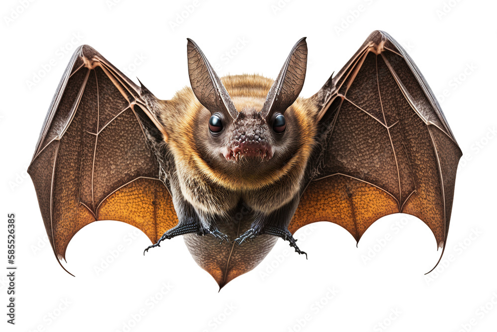 Bat in transparent background. Generative AI. Stock Illustration ...