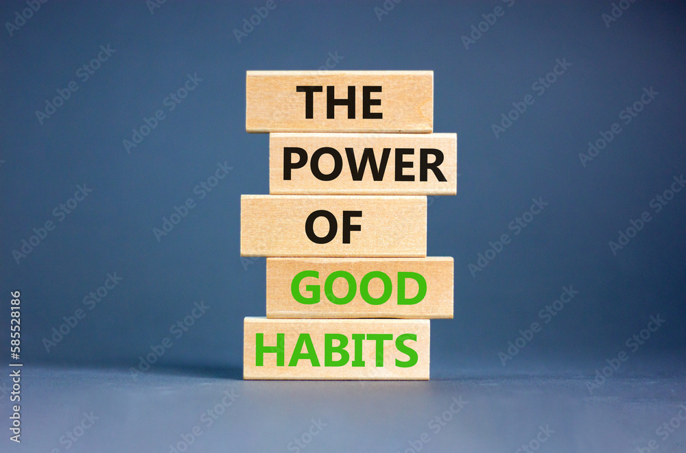 The power of good habits symbol. Concept words The power of good habits ...