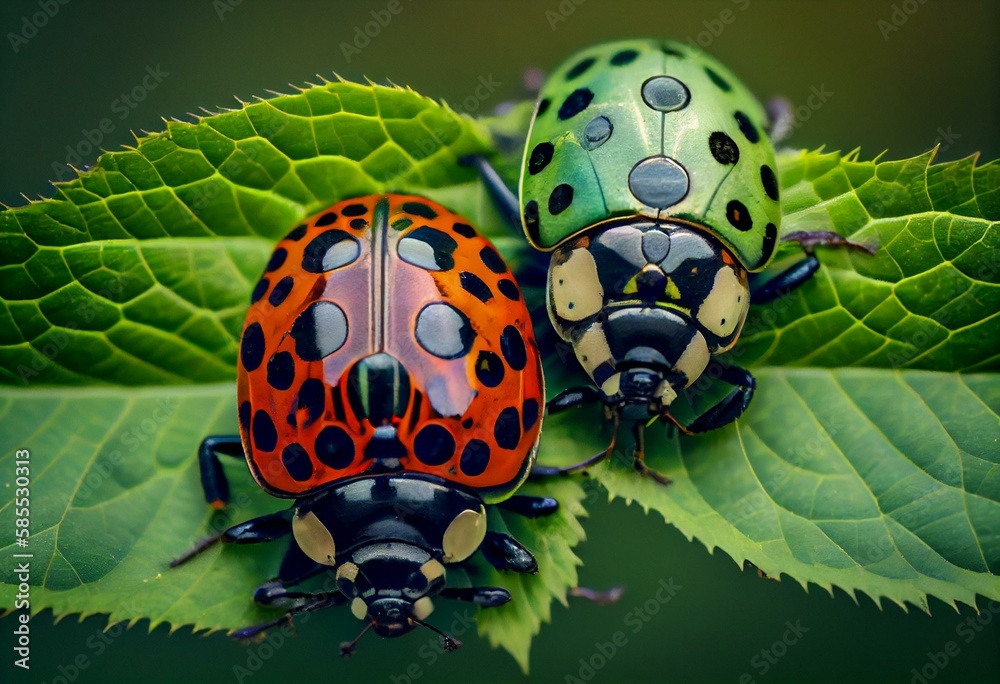 Ladybugs (ladybirds) (Coleoptera: Coccinellidae). Adults. Color ...