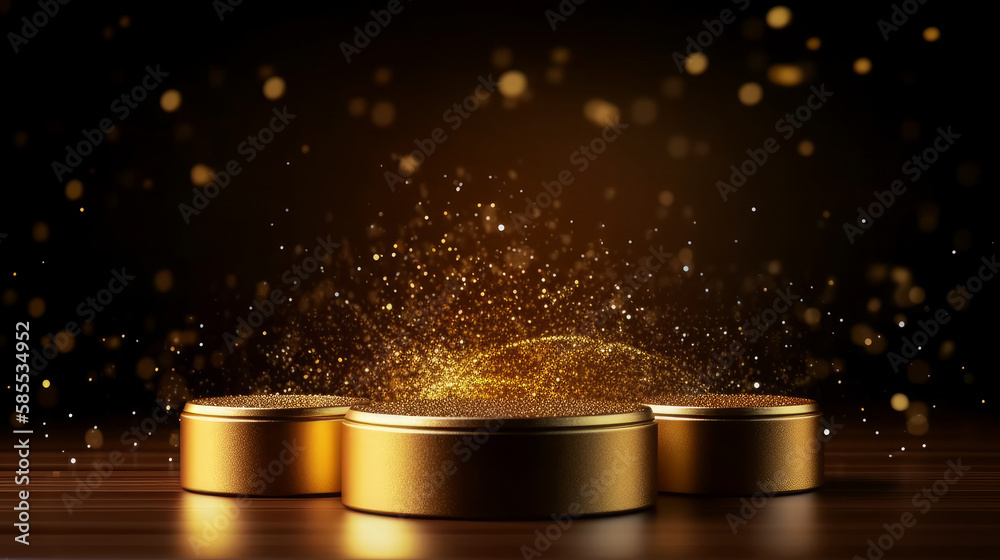 Gold glittering product podium. Shine Bright Like Gold with Our ...