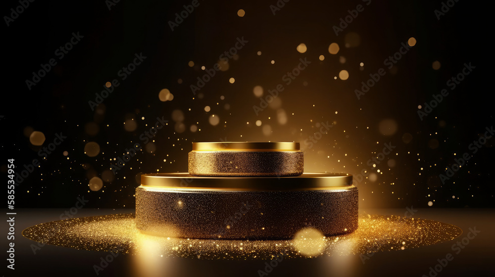 Gold glittering product podium. Shine Bright Like Gold with Our ...