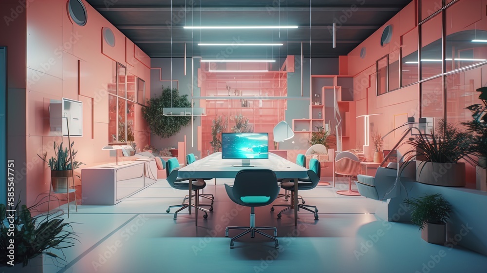 Futuristic Office Design: Vibrant and Innovative Workspaces of Tomorrow ...